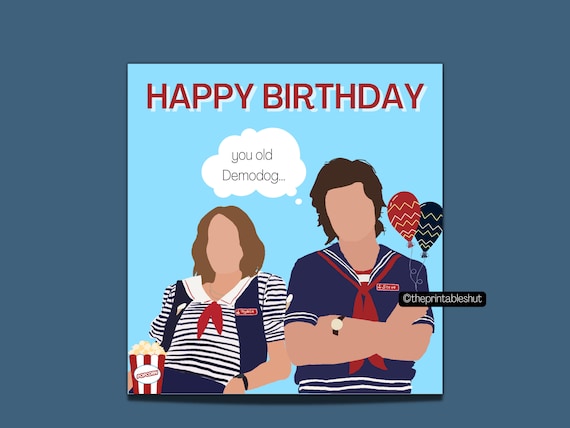 Stranger Things Birthday Card PRINTABLE Stranger Things - Etsy UK