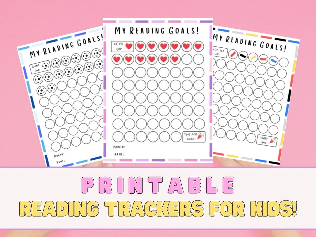 Kids Reading Goals Printable , Printable Reading Tracker, Children's ...