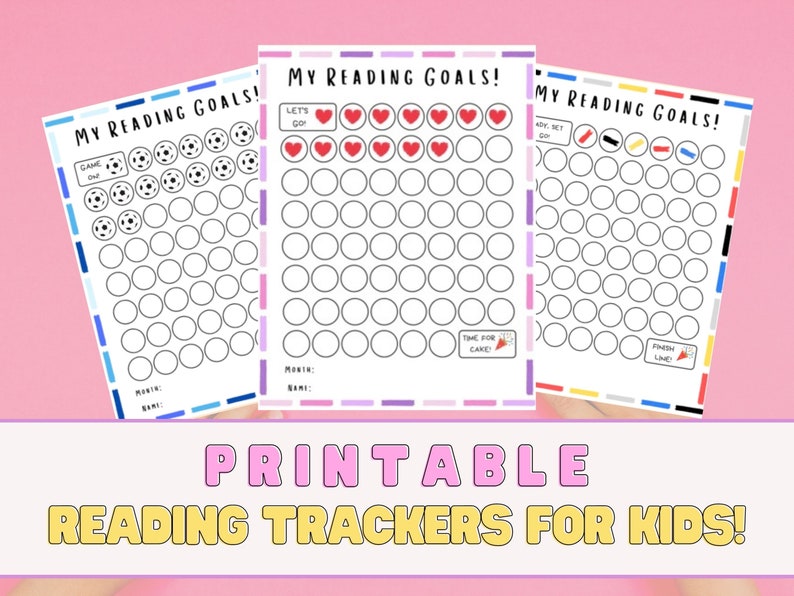 Kids Reading Goals Printable , Printable Reading Tracker, Children's ...