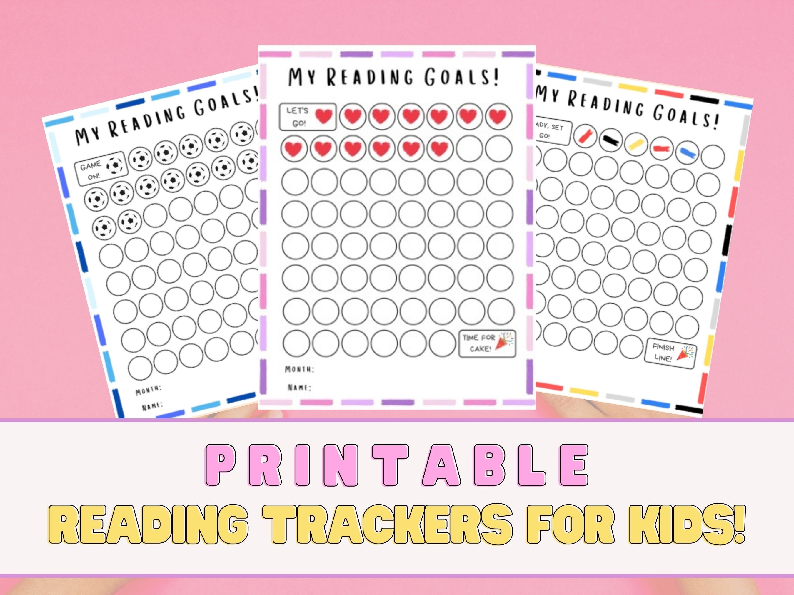 Kids Reading Tracker Printable, Reading Goal Chart (digital Download ...