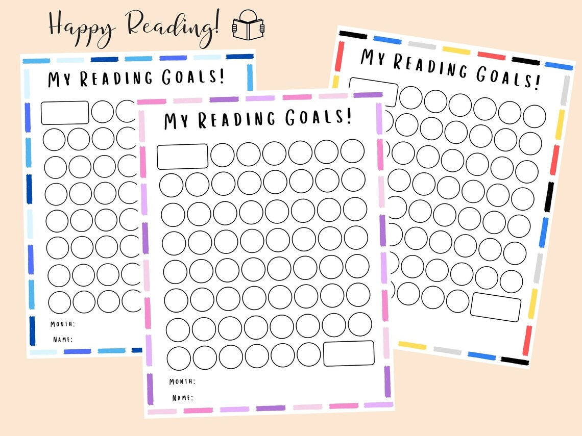 Kids Reading Goals Printable Printable Reading Tracker - Etsy 日本