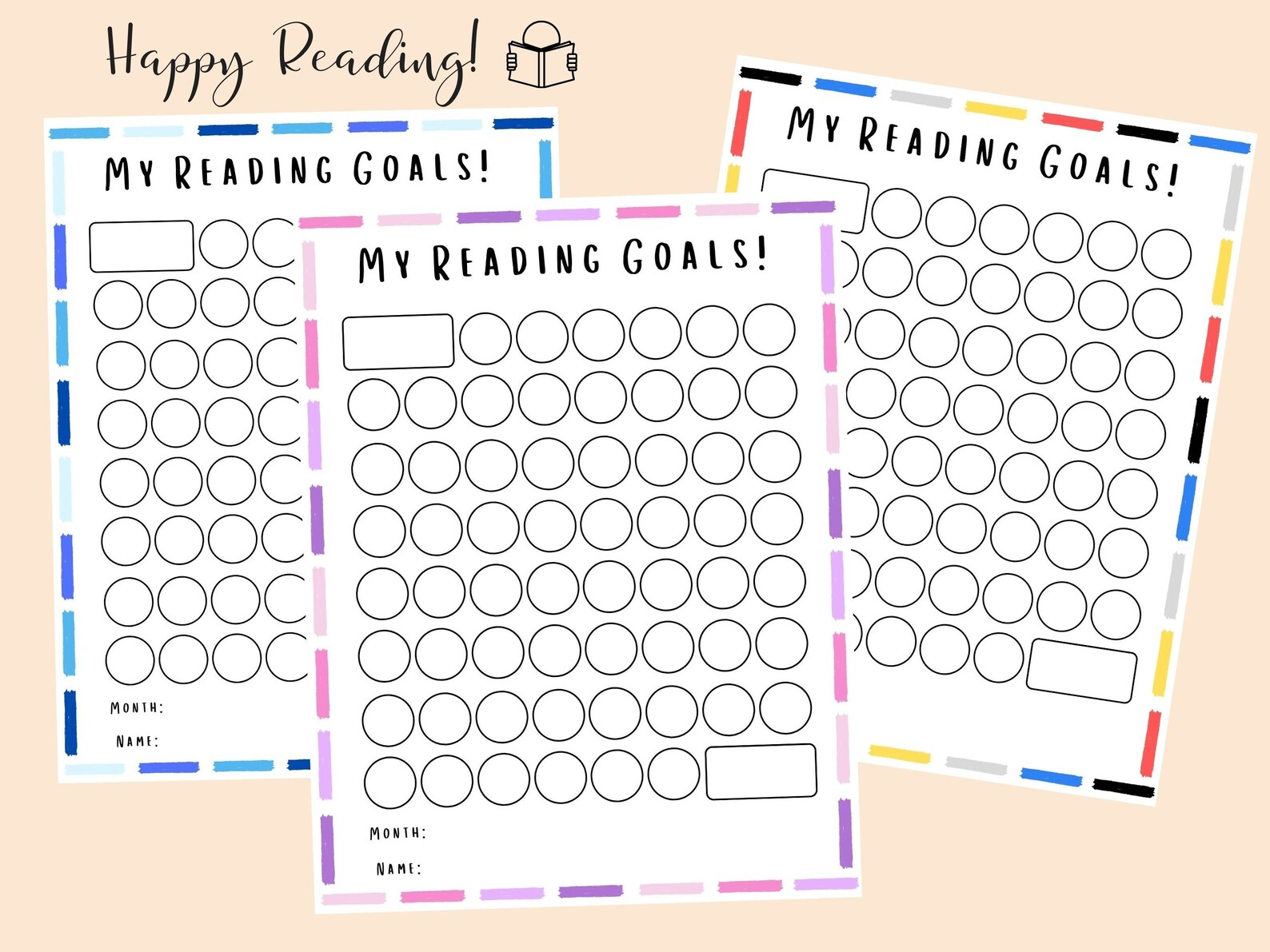 Kids Reading Goals Printable , Printable Reading Tracker, Children's ...