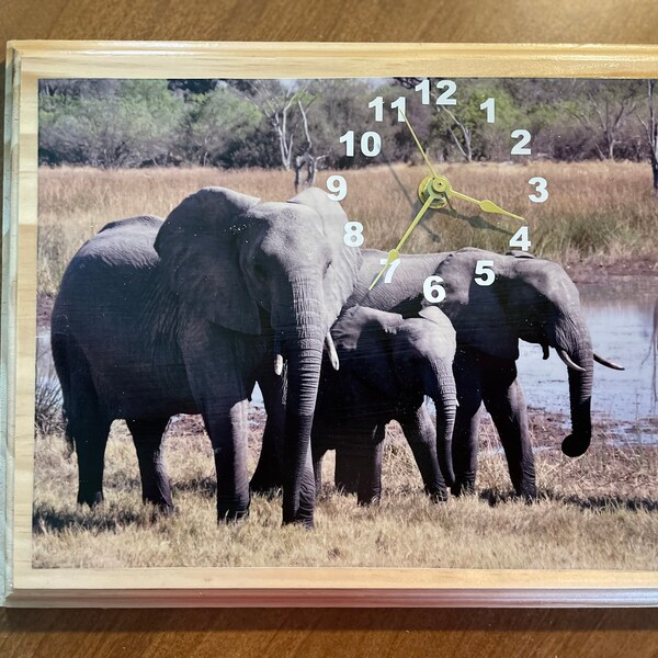 Elephant Clock - Etsy