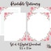 Printable Stationery Set of 4 US Letter Size Pink Floral - Etsy