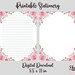Printable Stationery Set of 4 US Letter Size Pink Floral - Etsy