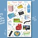 Movies Watched Sticker Sheet Set | 15 Movie Tickets W/rating Stars ...