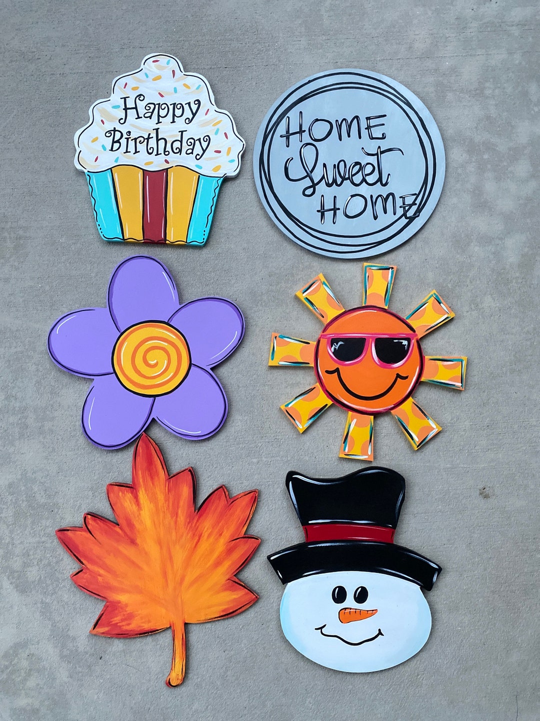 Attachment Pieces for Interchangeable Door Hanger, Welcome Sign, Set of ...