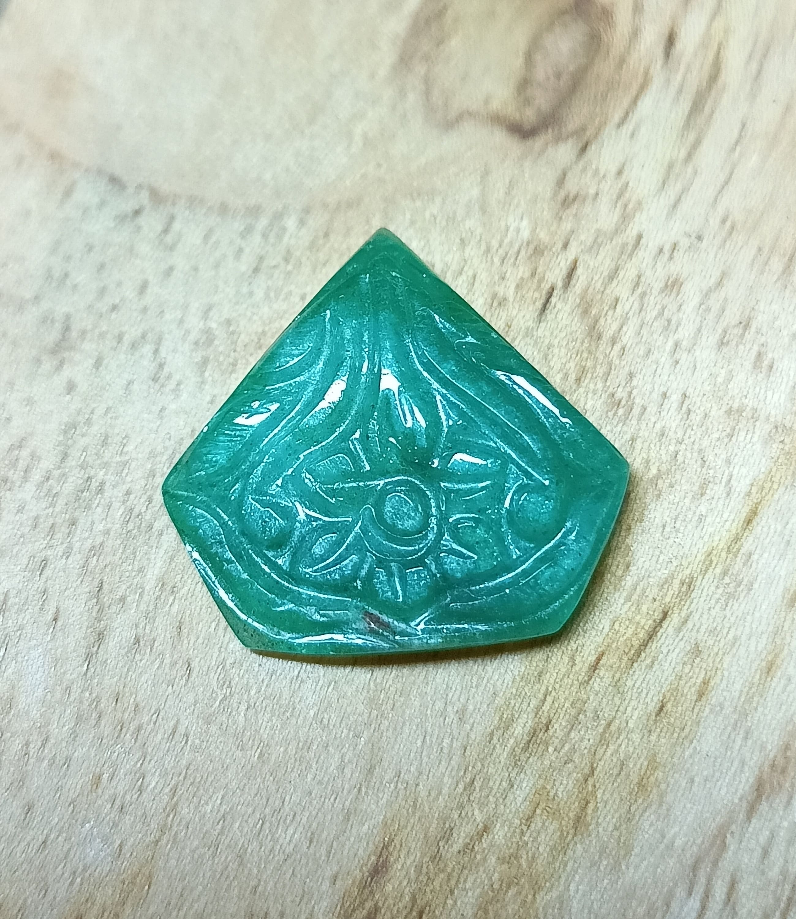Emerald Carved Gemstone Natural Emerald Gemstone Carving - Etsy UK