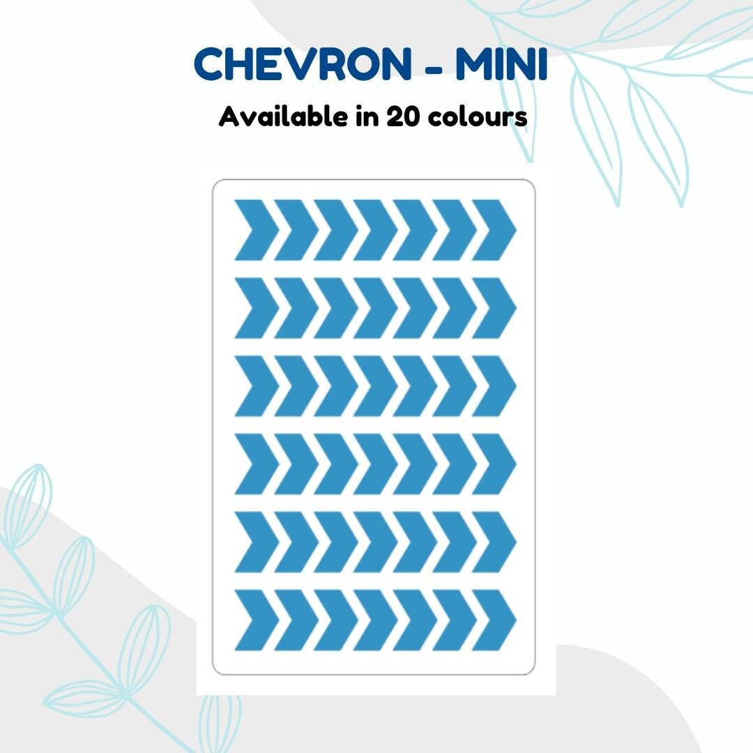 Chevron Mini Stickers | Bujo Sticker | Vinyl Sticker Sheet Mini ...