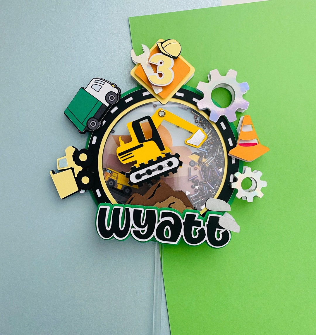 Construction Theme Cake Topper - Etsy