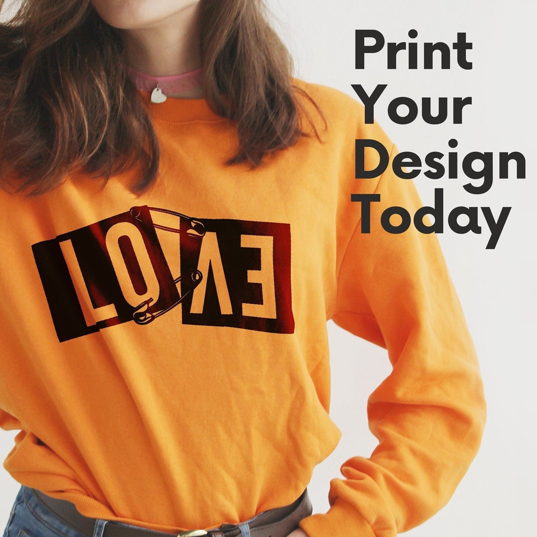 Custom Long Sleeve T-shirt, Fast Custom Printing, Personalized, Design ...