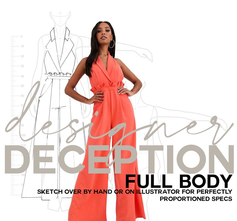 FULL BODY Spec Template for Fashion Illustration - Etsy