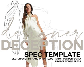 FULL BODY Spec Template for Fashion Illustration - Etsy