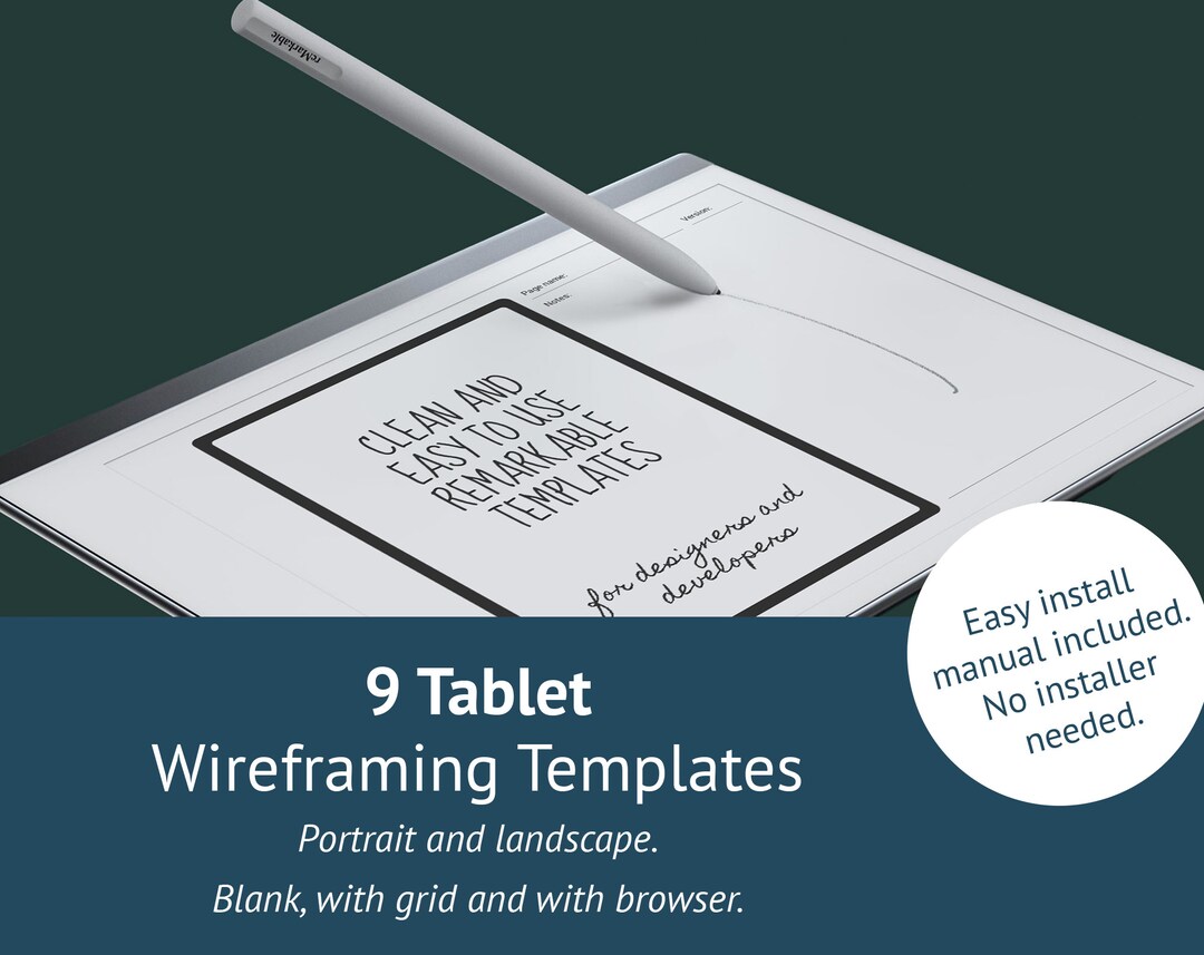 9 Remarkable Webdesign Wireframe Templates Tablet - Etsy