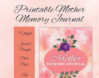 Mother's Heritage Journal, Mom's Memories, Memory Journal of Mom's Life ...