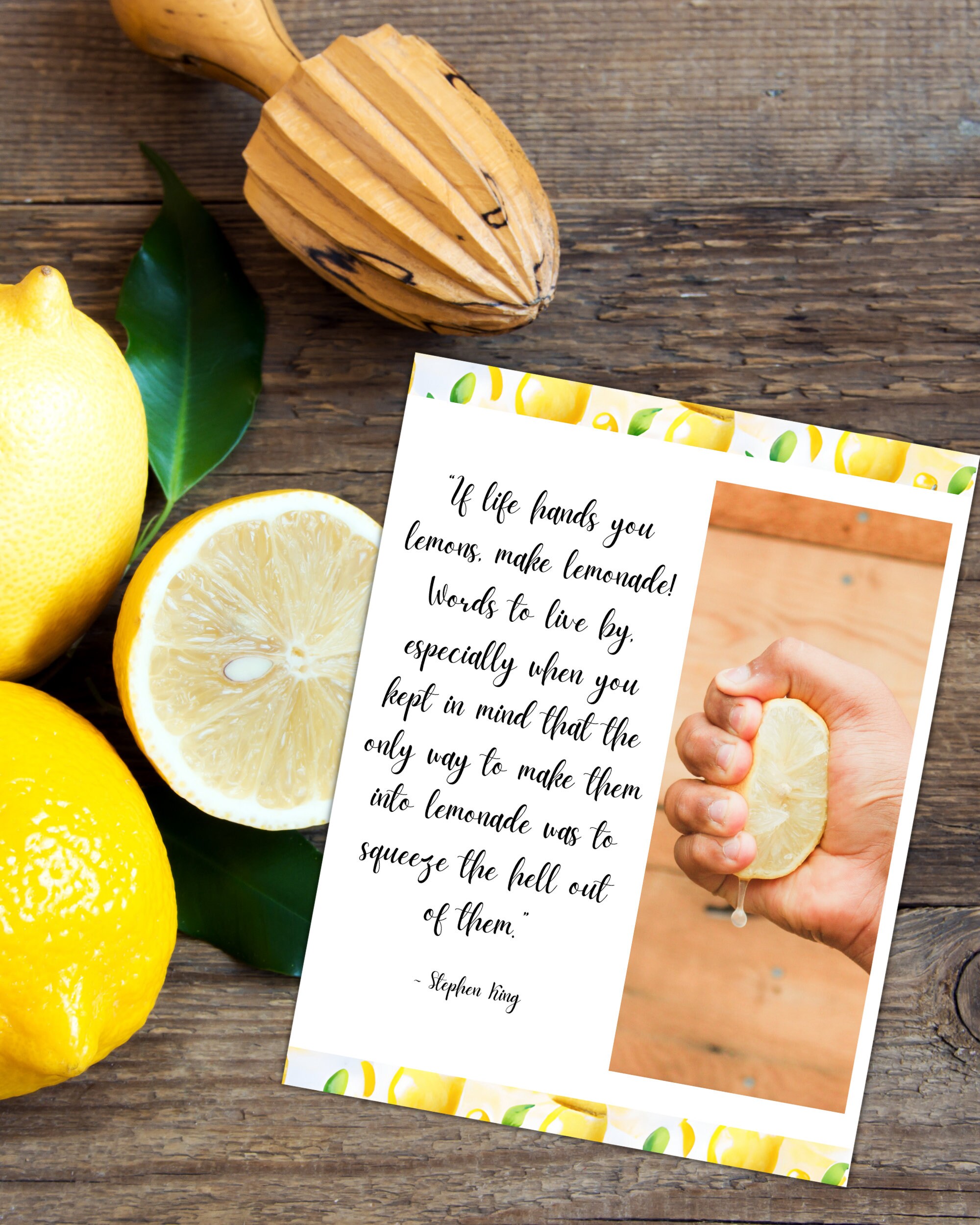 Printable "when Life Gives You Lemons" Journal, Affirmation Quotes ...