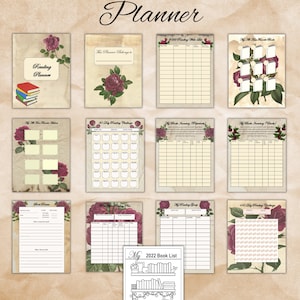 Printable Reading Planner, Book Log Journal, Instant Download PDF - Etsy