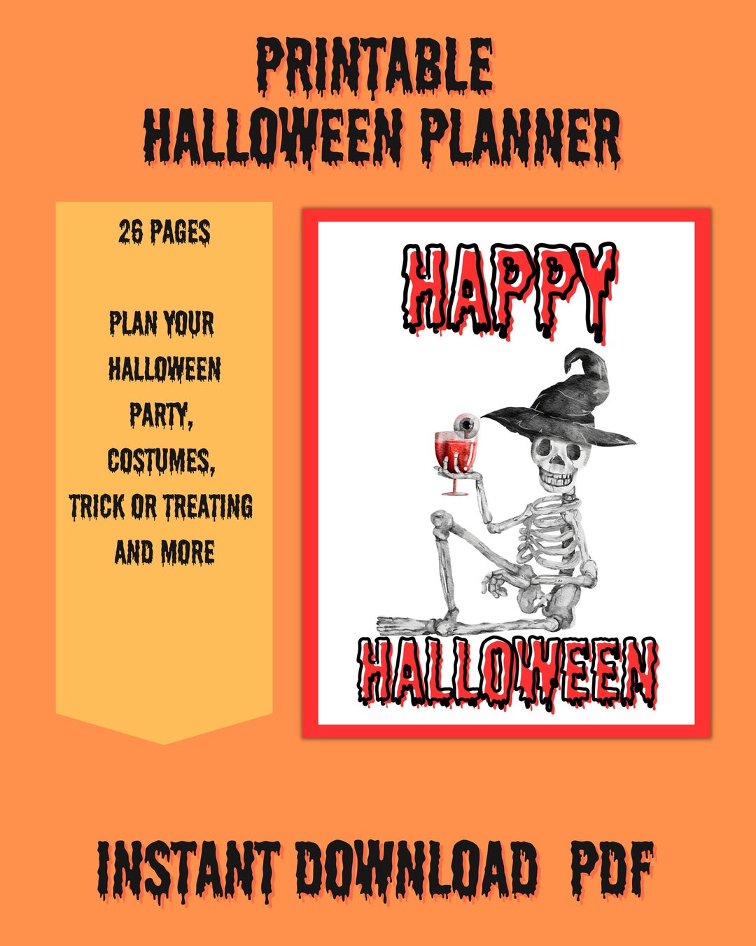 Printable Halloween Planner, Party Planner, Trick or Treat Planner ...