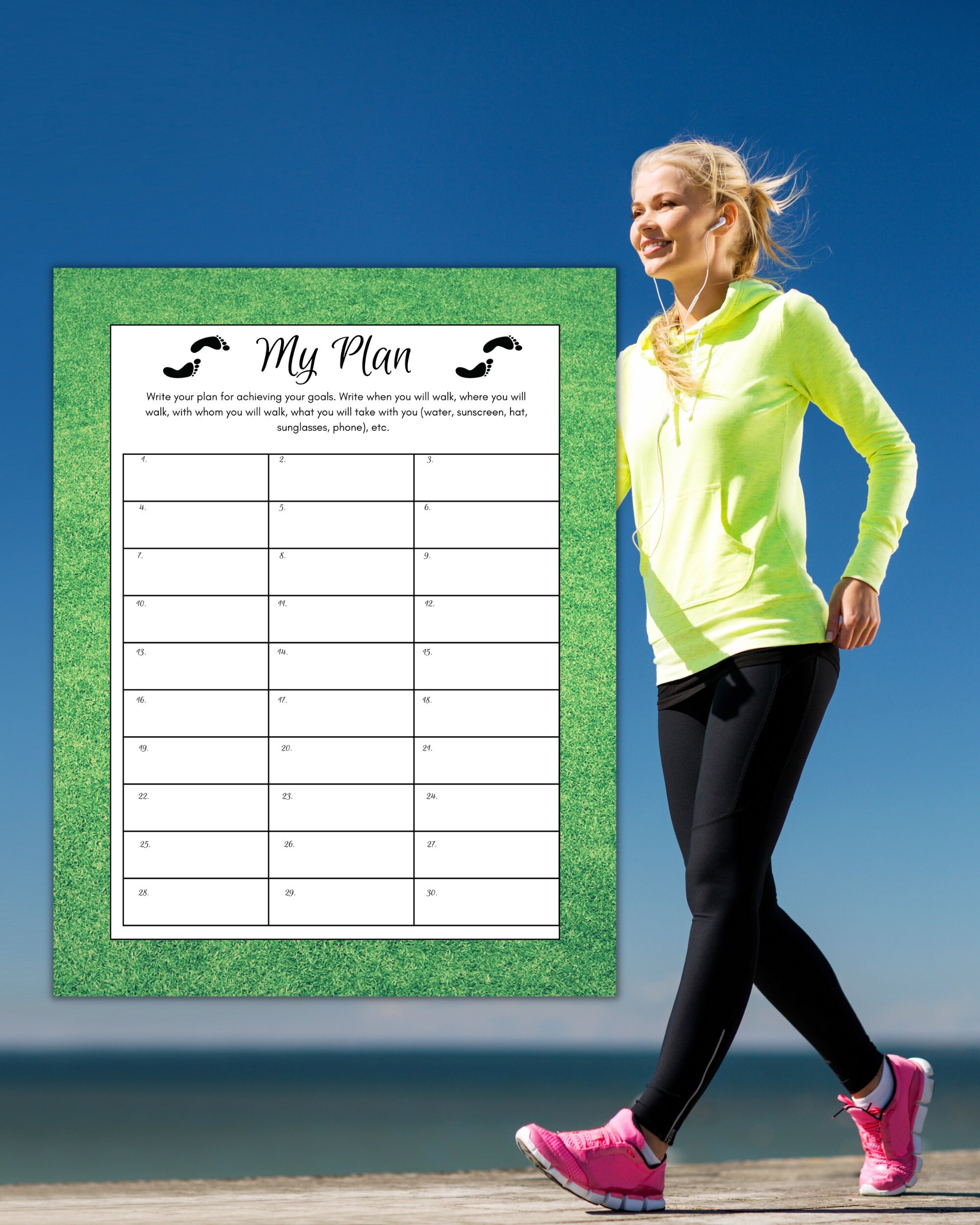 Printable Walking Journal, Fitness Goals, Instant Download PDF - Etsy