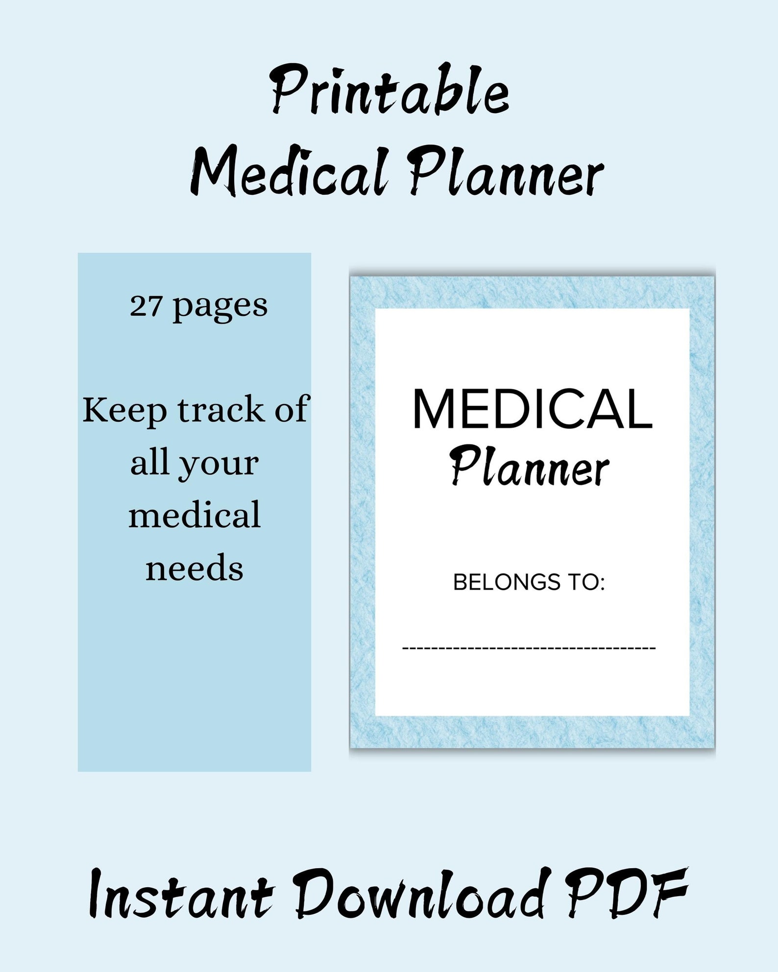 Printable Medical Planner, Medication Tracker, Doctors Visits ...