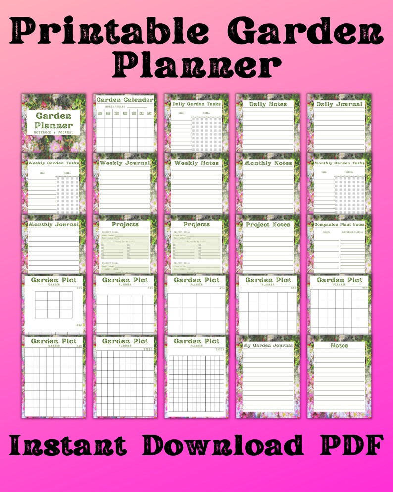 Printable Garden Planner: Plan Your Garden Schedule Journal - Etsy