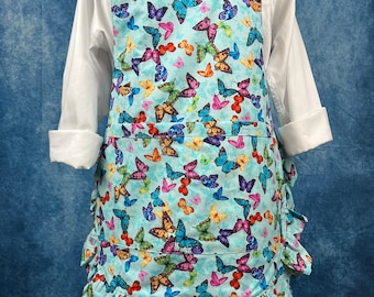 Vintage Butterfly Hostess Apron 50's Apron Yellow Butterflies - Etsy