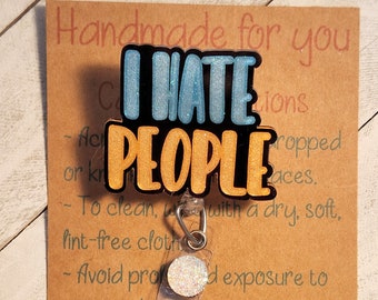 I Hate People Badge - Etsy