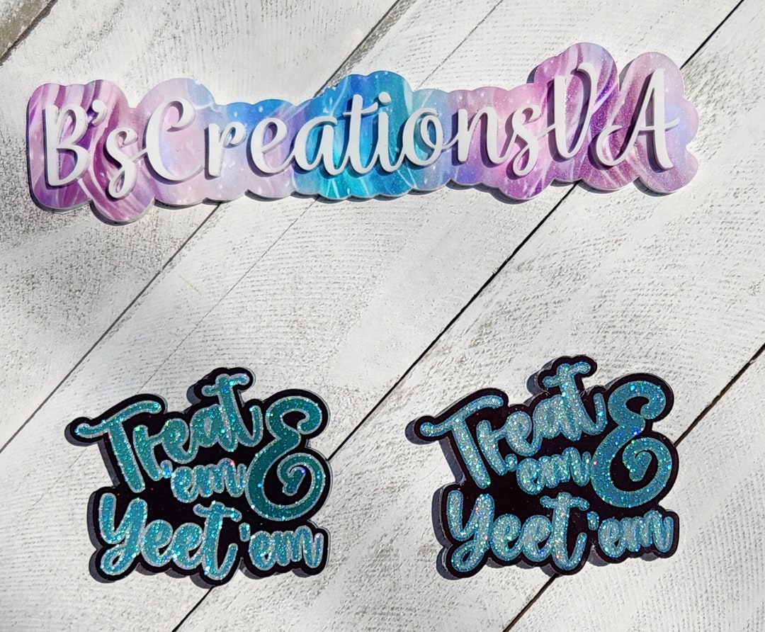 Treat 'em & Yeet 'em Retractable Alligator Clip Badge Reel, Reel Topper ...