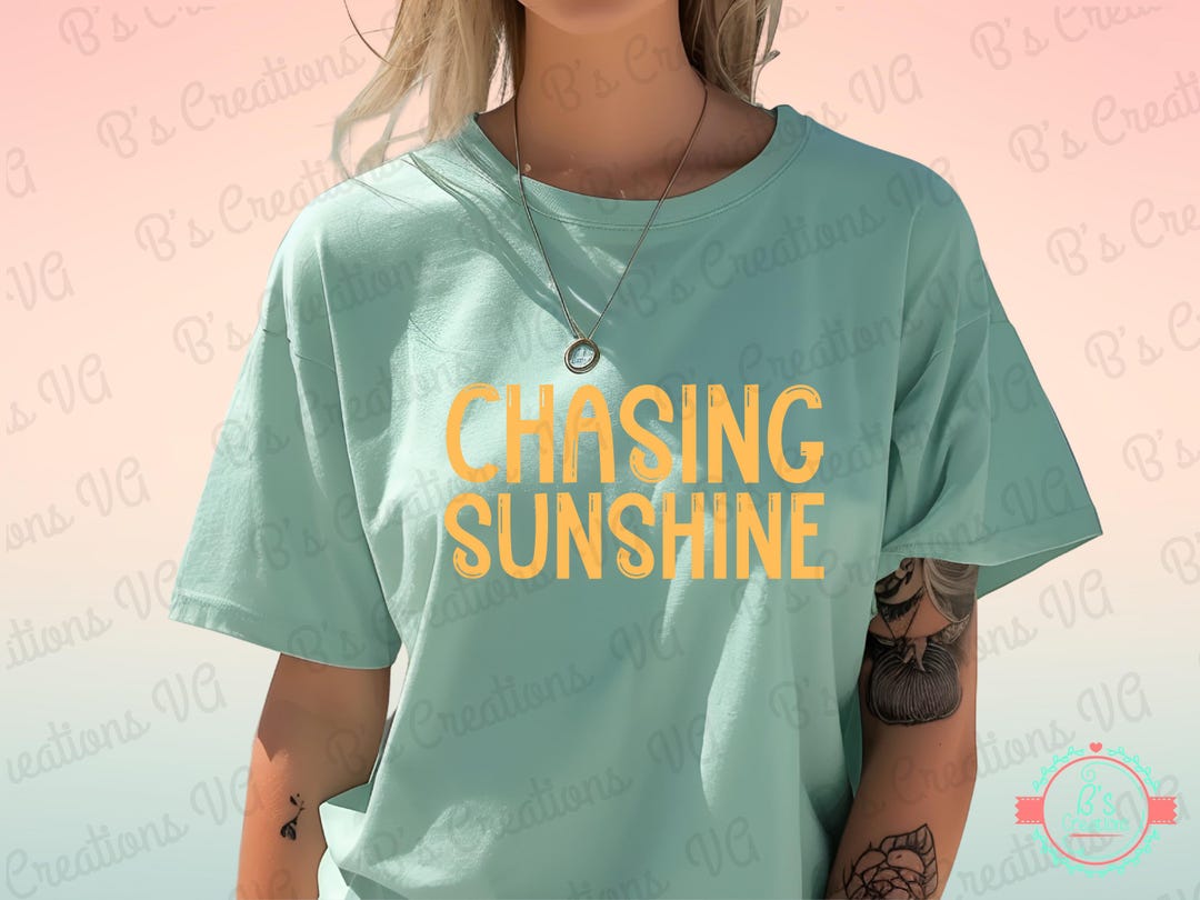 Chasing Sunshine PNG, Summer PNG, Neon PNG, Trendy Summer Shirt Design ...