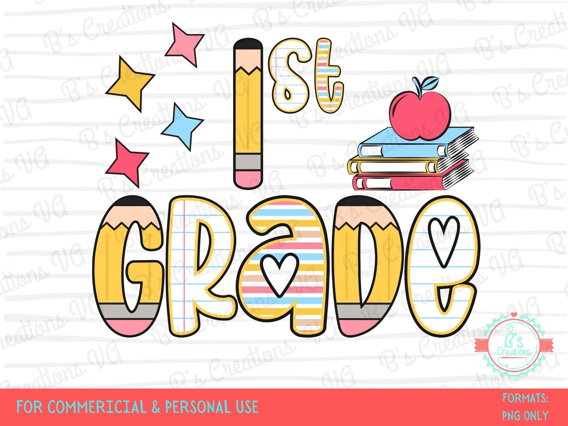 1st Grade Doodle Letters, Back to School, Instant Download, Digital ...