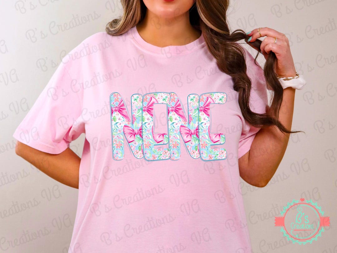 Flowers & Bows Nene, Pink Floral, Pink Bows, Instant Download, Digital ...