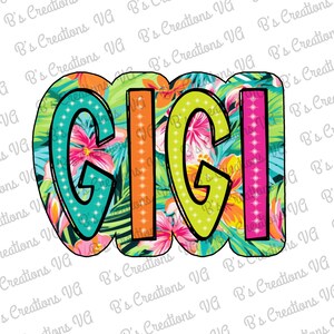 Bright Letters Gigi PNG, Gigi Png, Dalmatian, Tropical, Lilly Inspired ...