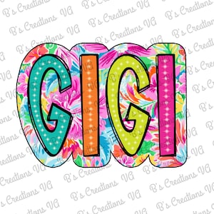 Bright Letters Gigi PNG, Gigi Png, Dalmatian, Tropical, Lilly Inspired ...