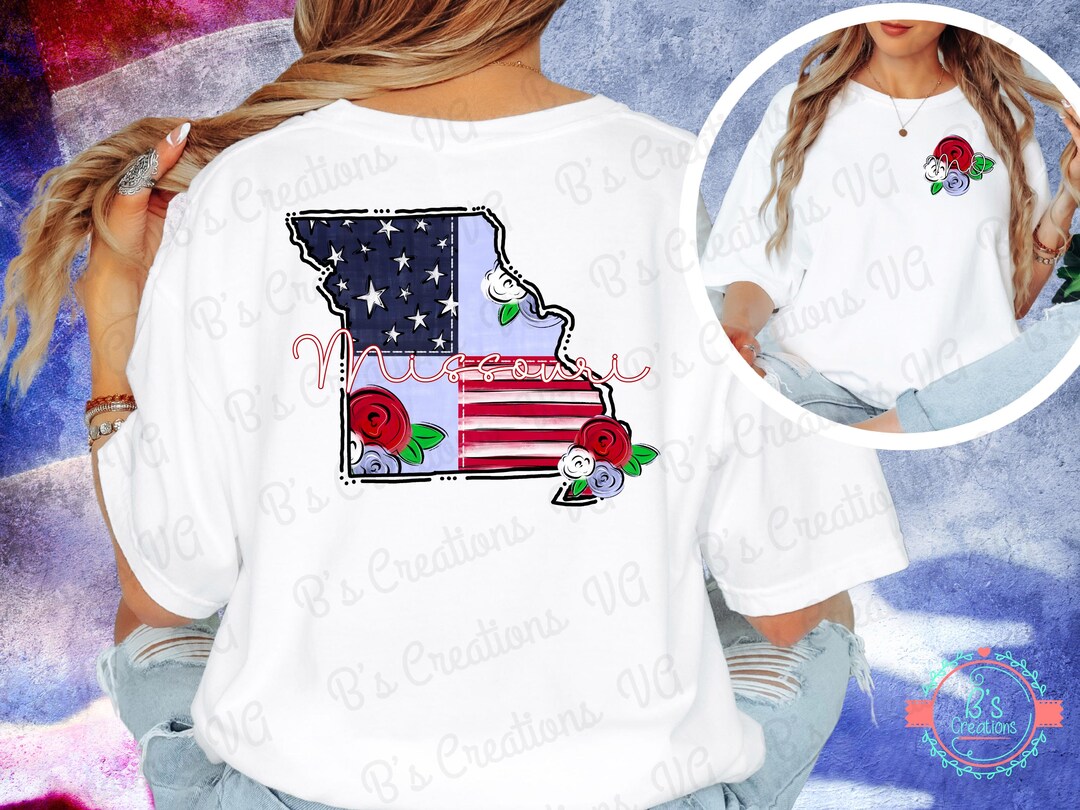 Missouri State Patchwork PNG – Red, White & Blue Design (digital ...