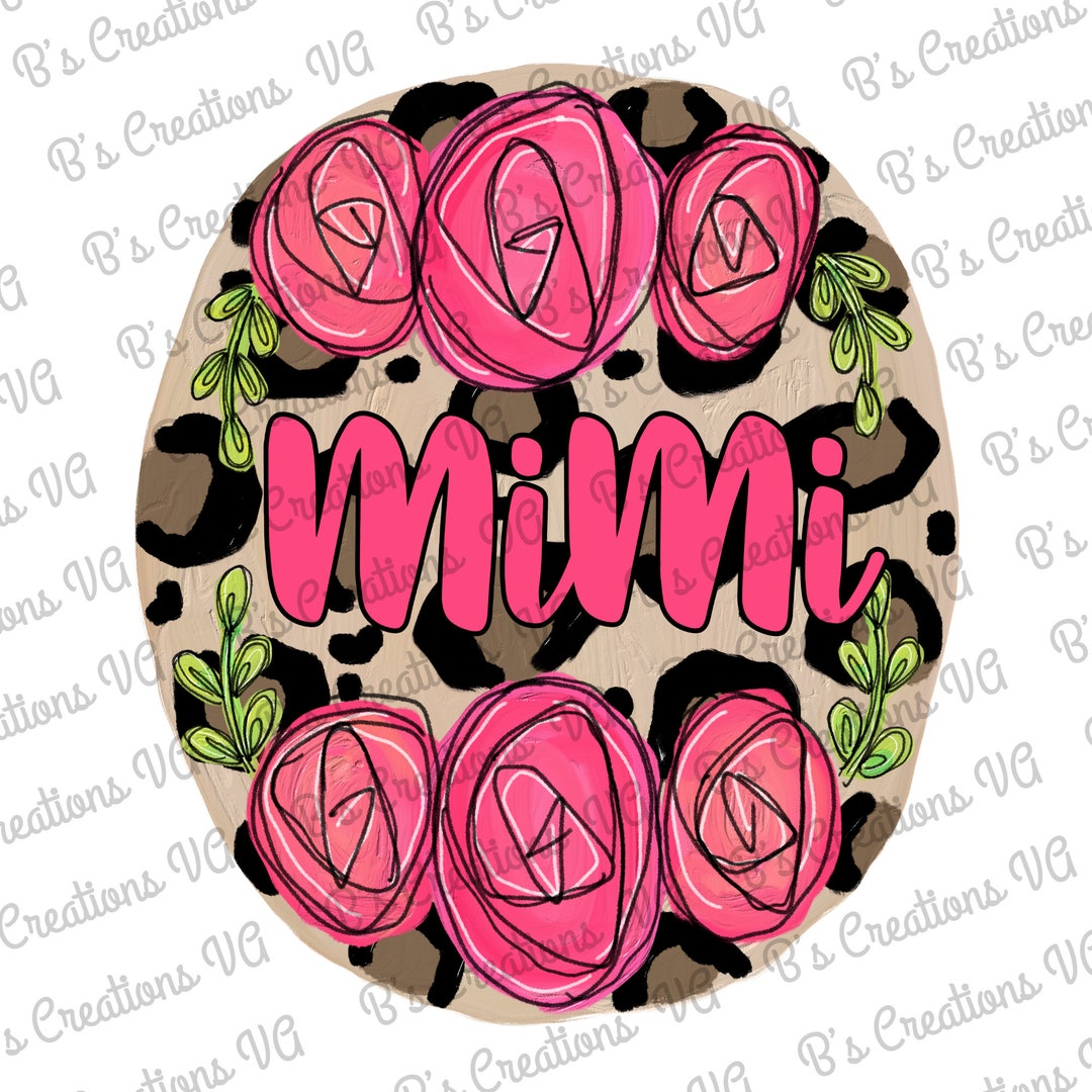 Cheetah Floral Mimi PNG, Gigi Png, , Mimi Sublimation Png, Mother's Day ...