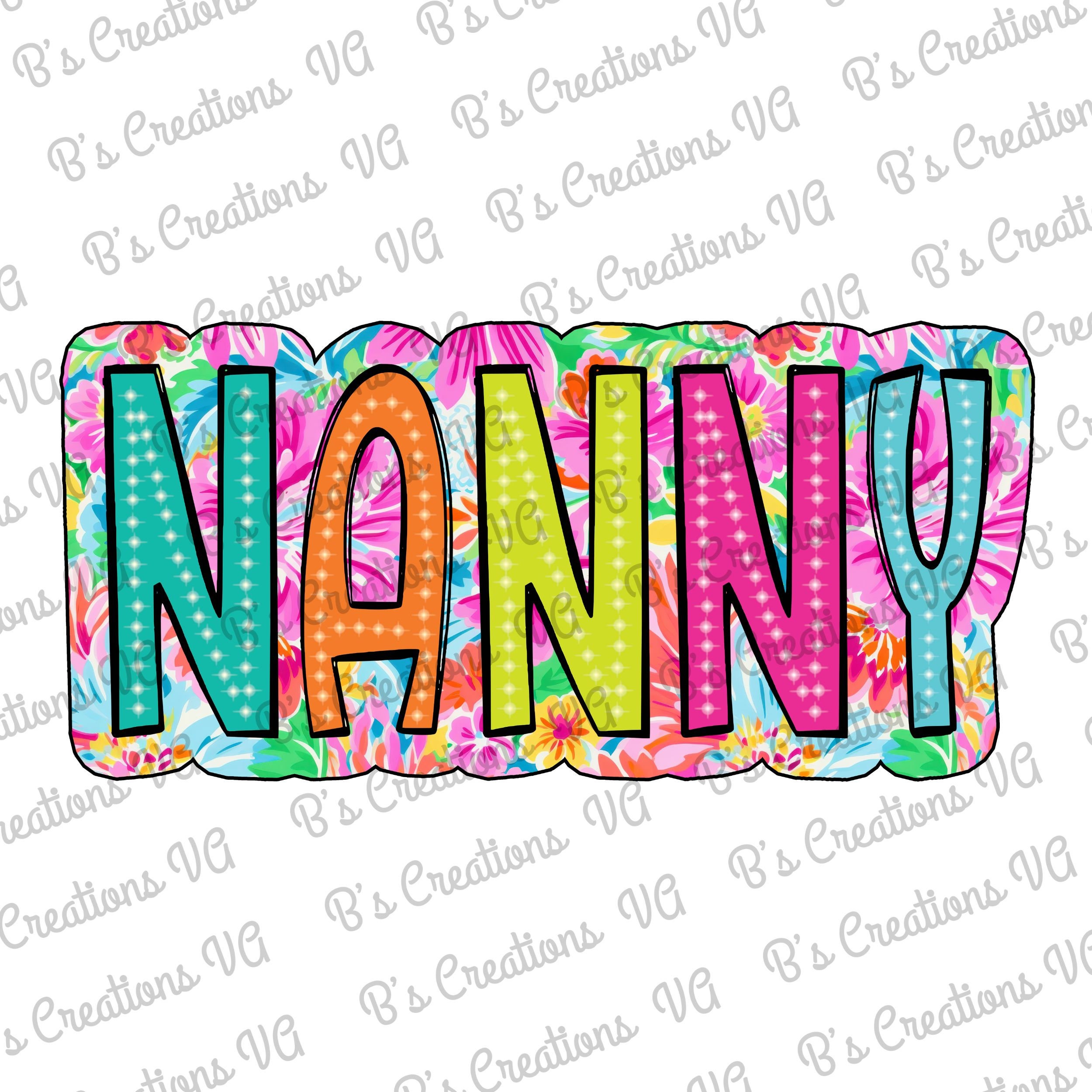 Bright Letters Nanny PNG, Nanny Png, Dalmatian, Tropical, Lilly ...