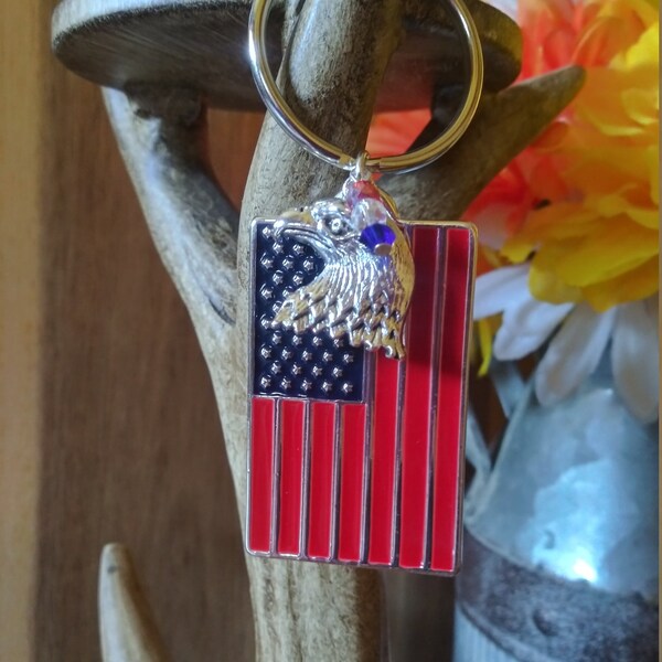 American Flag Charm - Etsy