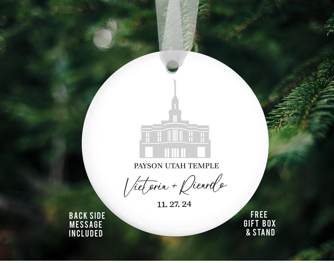 LDS Temple Personalized Ornament Wedding Gift for Couples-mormon Temple ...
