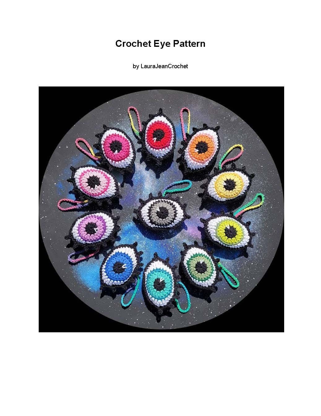 Crochet Eye Pattern/ Evil Eye Crochet Pattern/ Third Eye Crochet ...