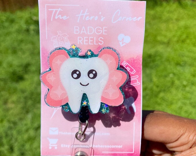 Tooth Fairy Badge Reel / Dentist Dental Assistant Badge / Tooth Badge ...