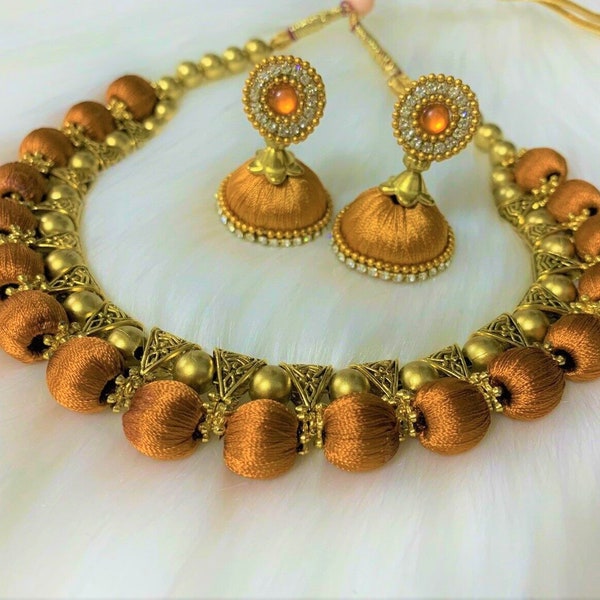 Silk Thread Necklace - Etsy