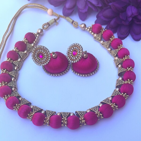 Silk Thread Necklace - Etsy