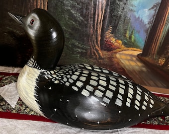 Hand Carved Common Loon Decoy Robert Kelly Woodcarving - Etsy Canada