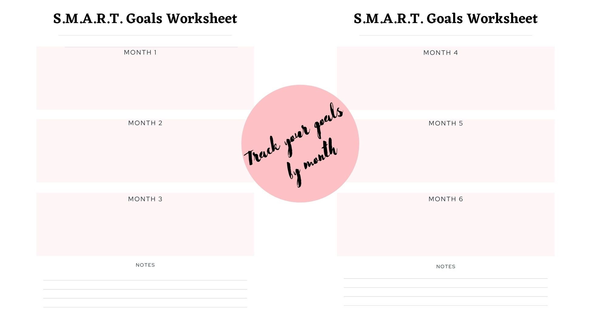 PDF Fillable and Printable S.M.A.R.T Goals Worksheets | Goal Tracker ...