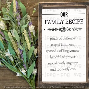 Our Family Recipe ~svg Jpeg Png~ Digital Download - Etsy