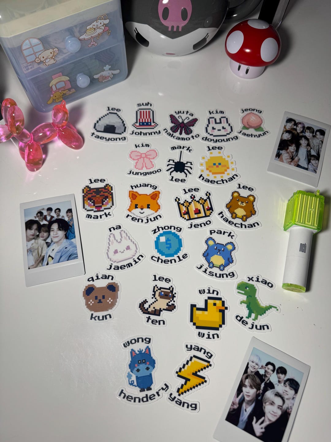 NCT Pixel Inspired Vinyl Stickers - Etsy