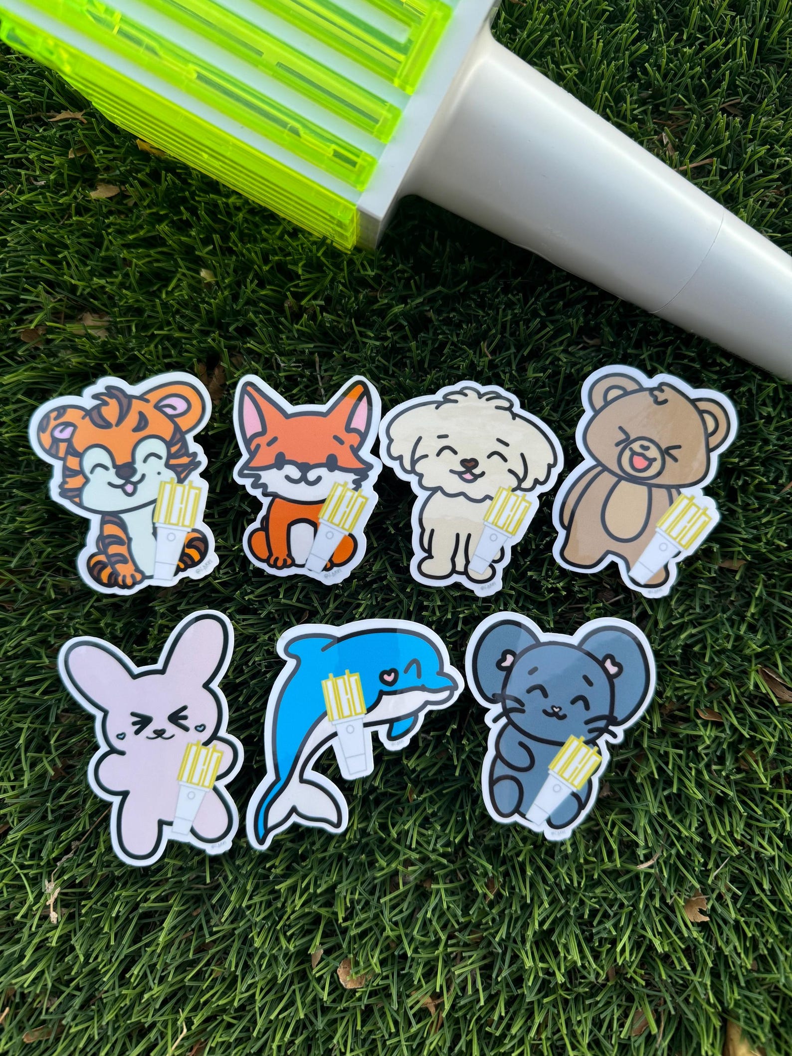 NCT Dream Cute Animals With Lighstick Inspired Vinyl Stickers - Etsy