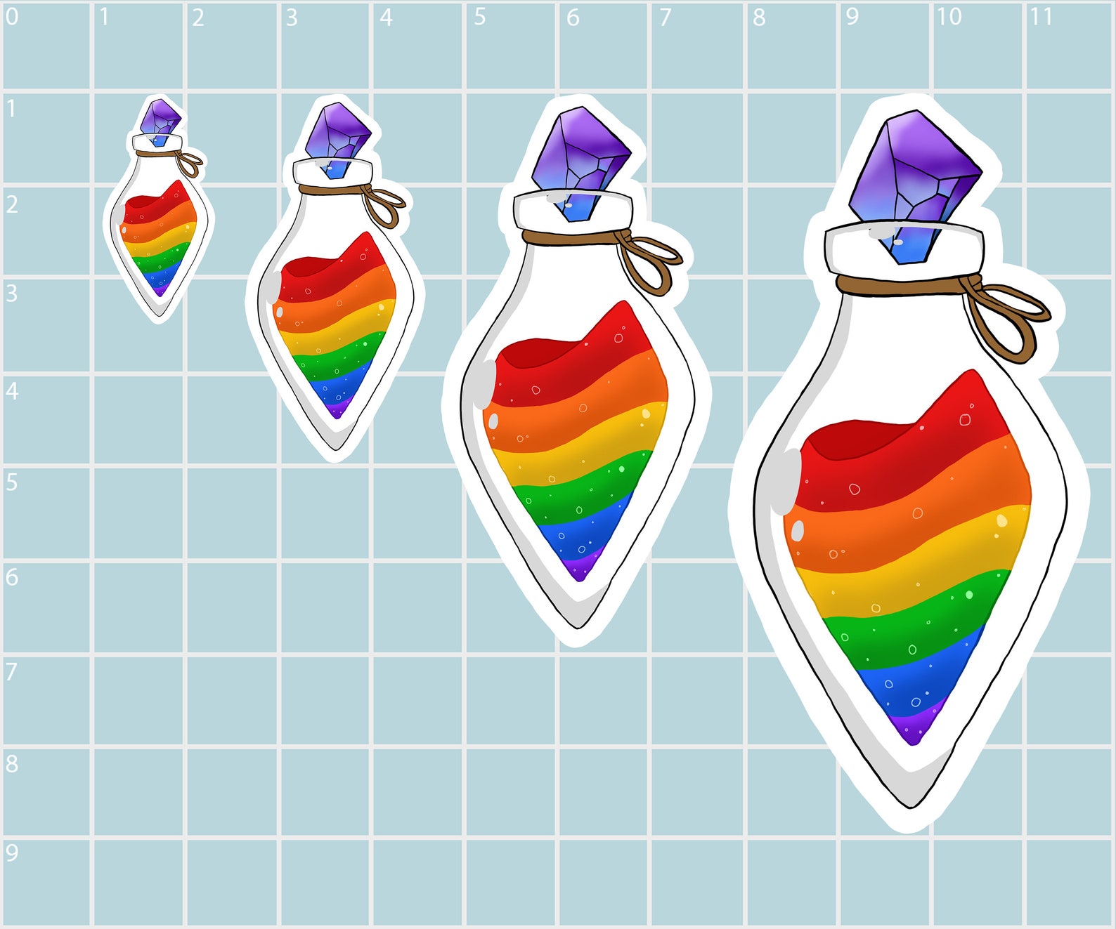 Lgbt Pride Potion Bottle Sticker Etsy