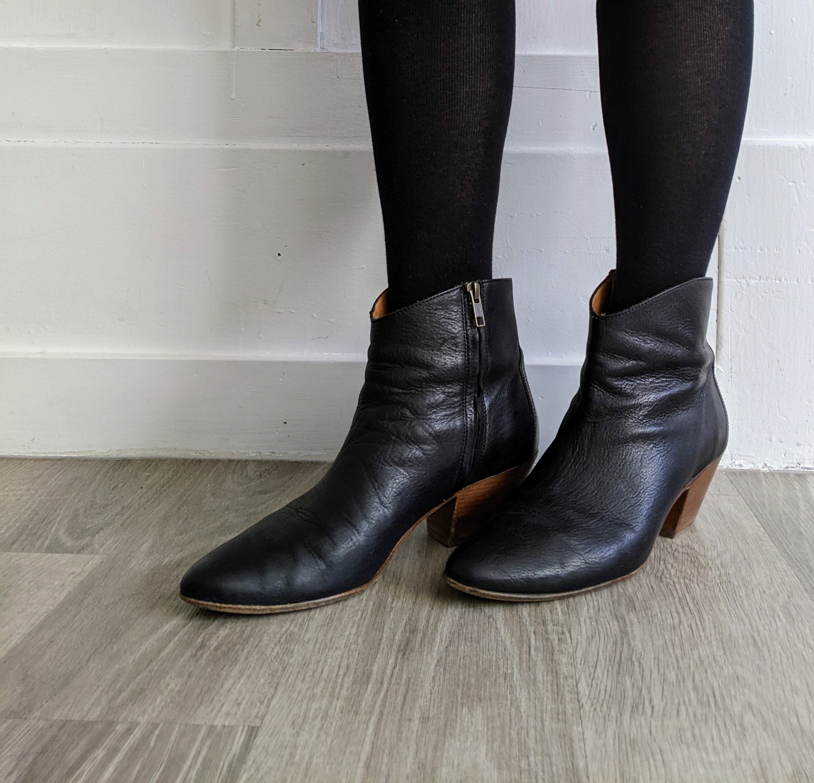 Vintage Isabel Marant Black Leather Booties, Designer Booties, Black ...
