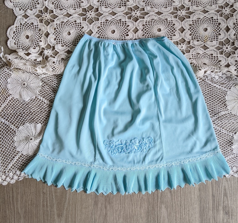 Vintage 60's Baby Blue Half Slip Size S - Etsy